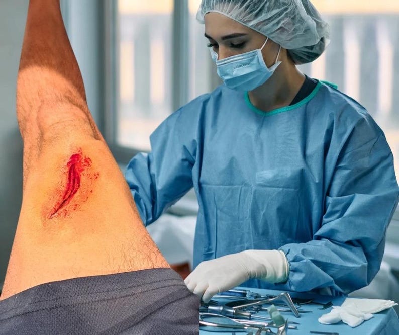 Realistic Latex Prosthetic Wound: Fresh Gash, Special Effects Makeup - Etsy