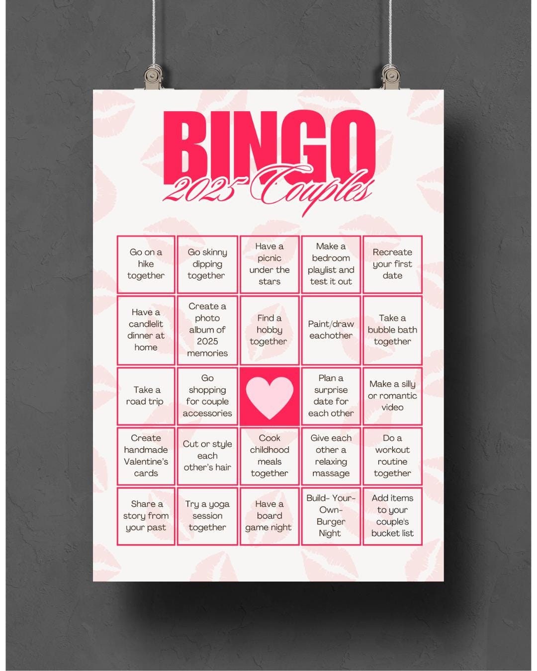 Couples' Vision Board Bingo | Editable Canva Bingo Template | Vision ...