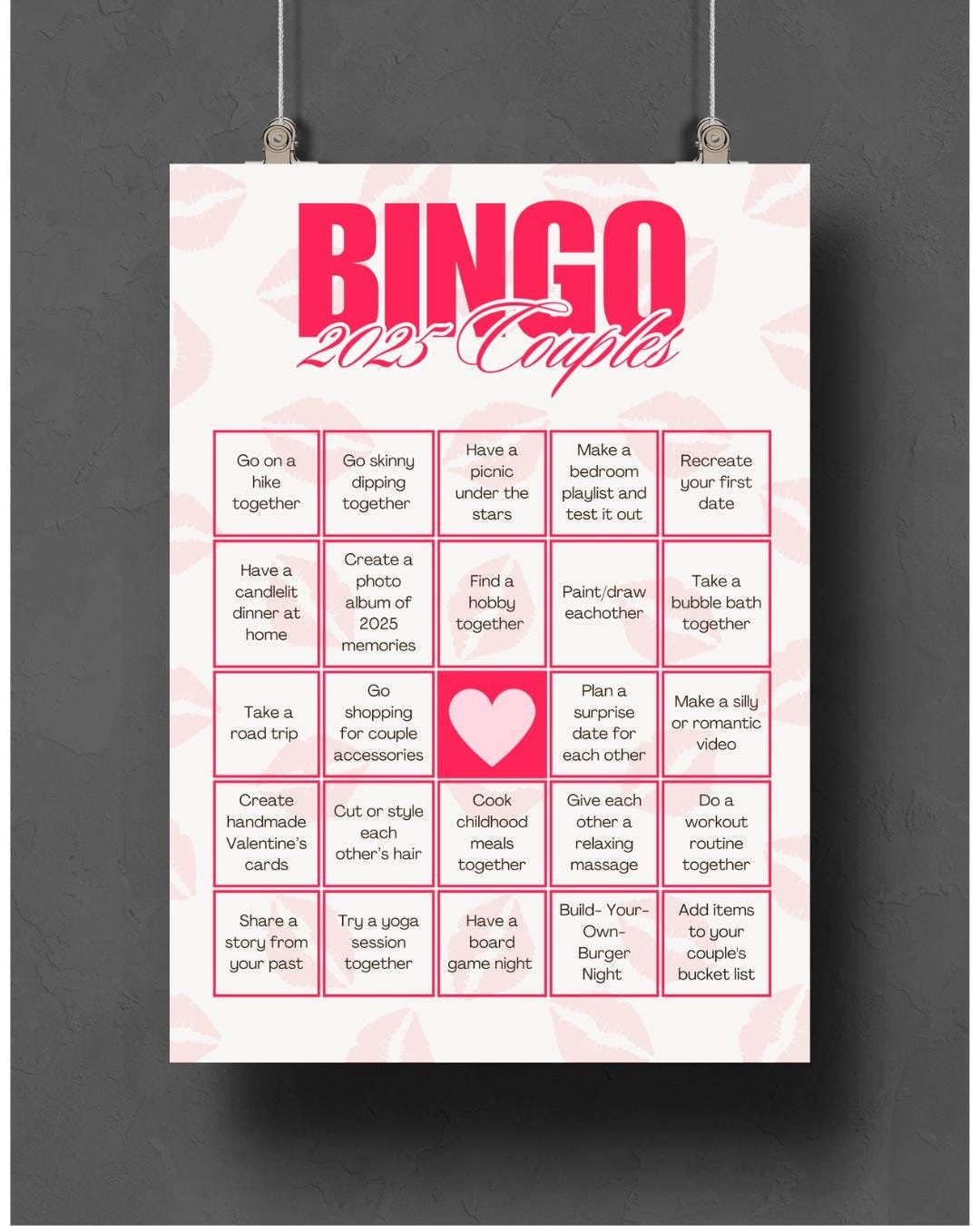 Couples' Vision Board Bingo | Editable Canva Bingo Template | Vision ...
