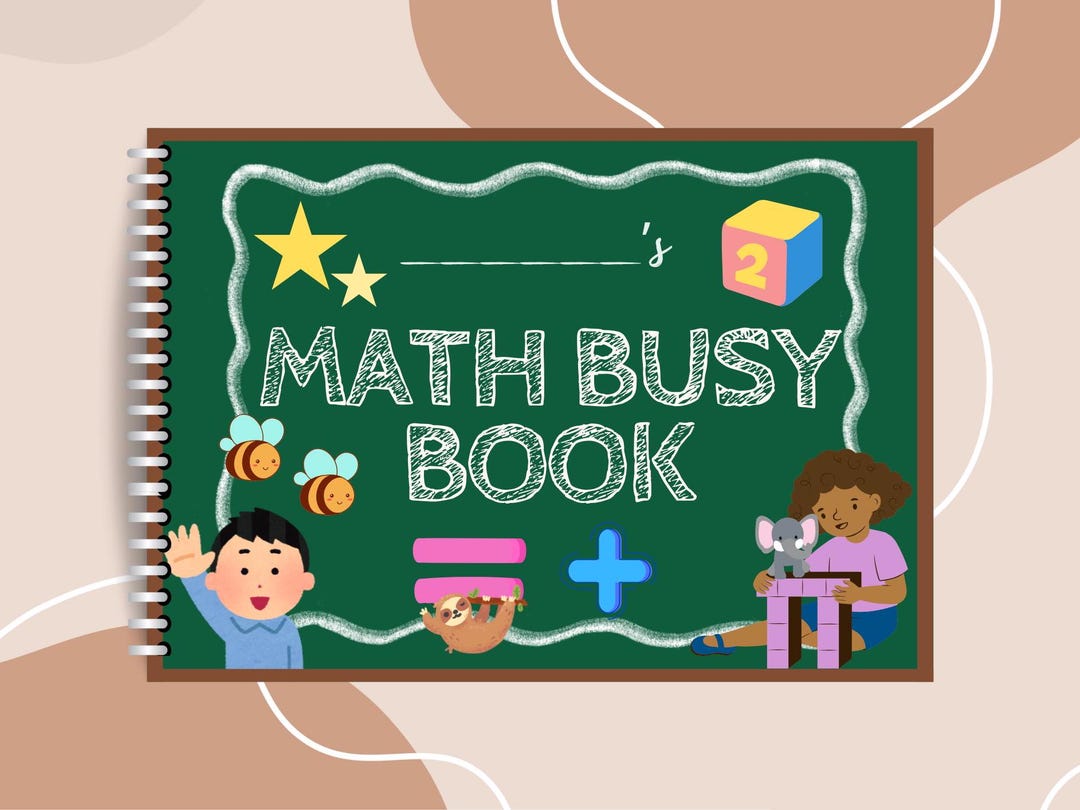 Math Busy Book Preschool Learning Binder Printable Toddler Quiet Book ...
