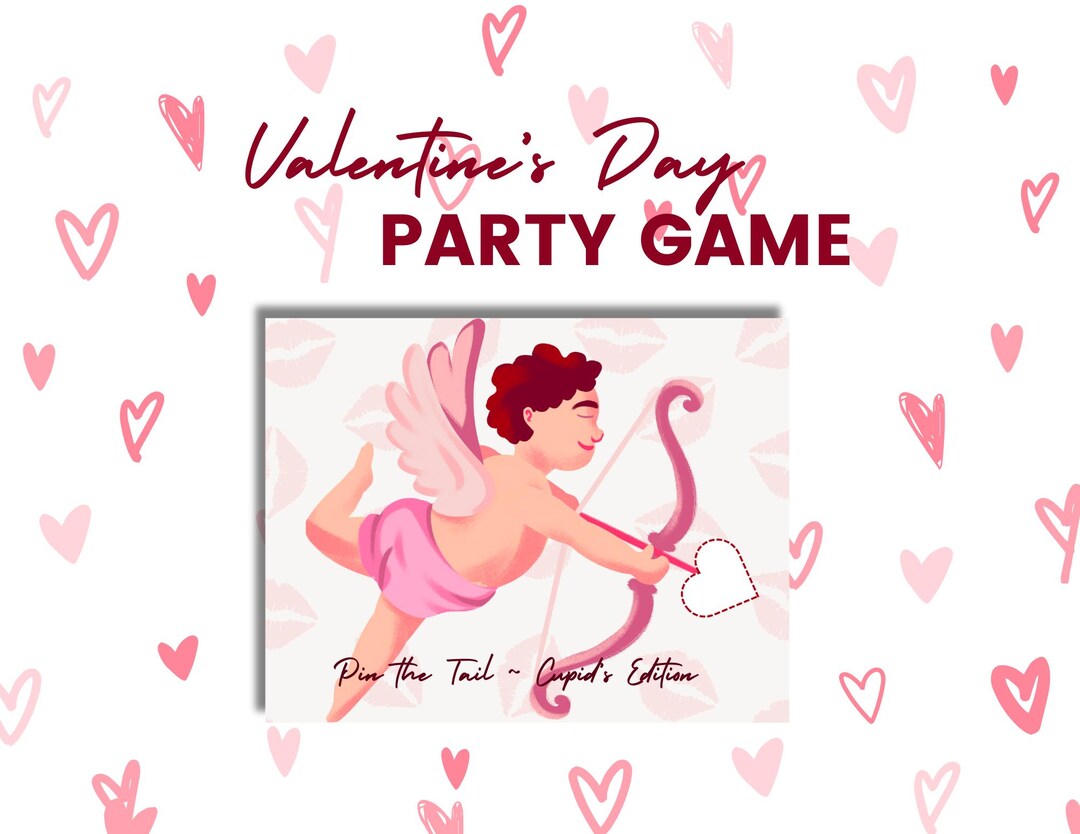 Pin the Heart on Cupid | Valentine's Day Party Activity | Galantine ...