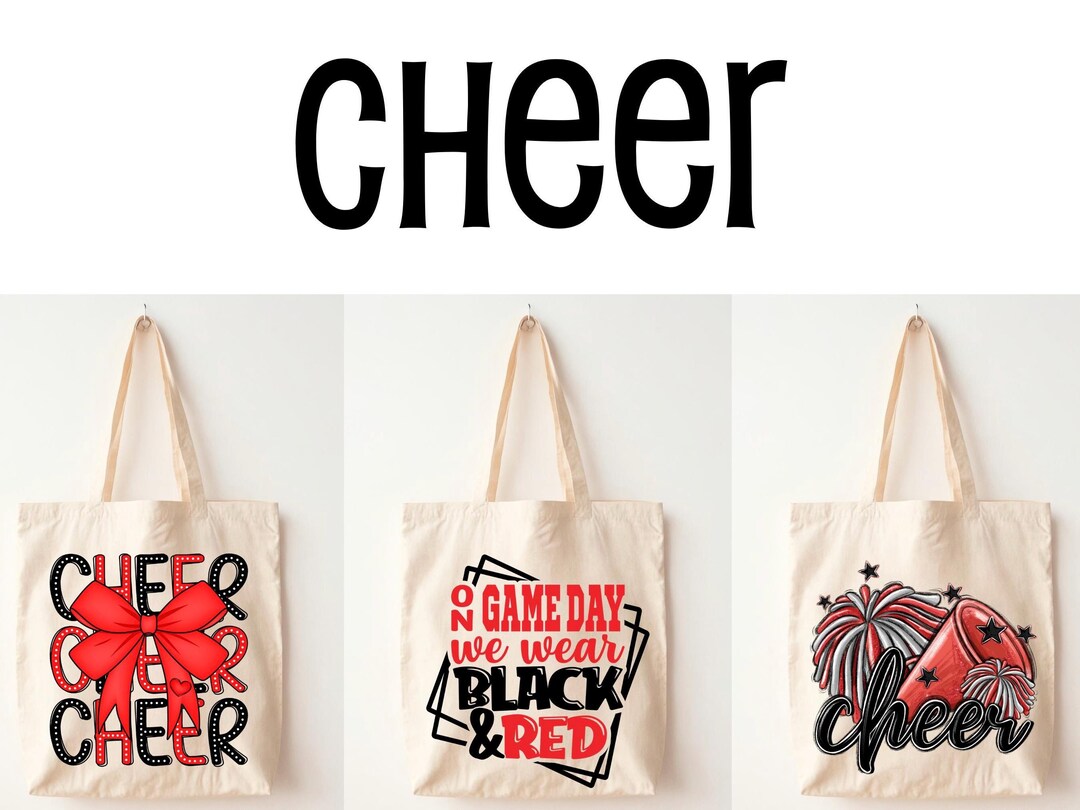 Personalized Canvas CHEER Tote/cheerleader Tote Bag/school Spirit ...