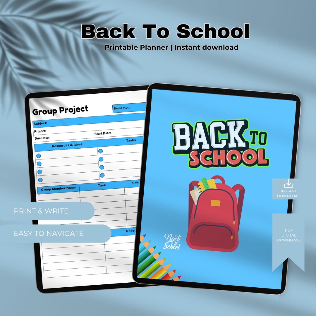 2025 Back to School Planner - Student Planner - Study Planner - School ...