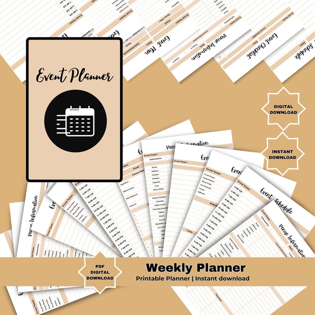 Event Planner Forms Bundle Editable Event Planner Service Agreement ...