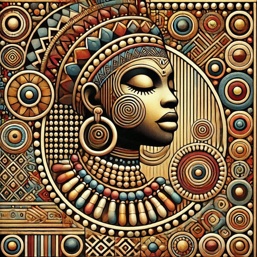This Artwork Embodies a Fusion of Traditional African Cultural ...
