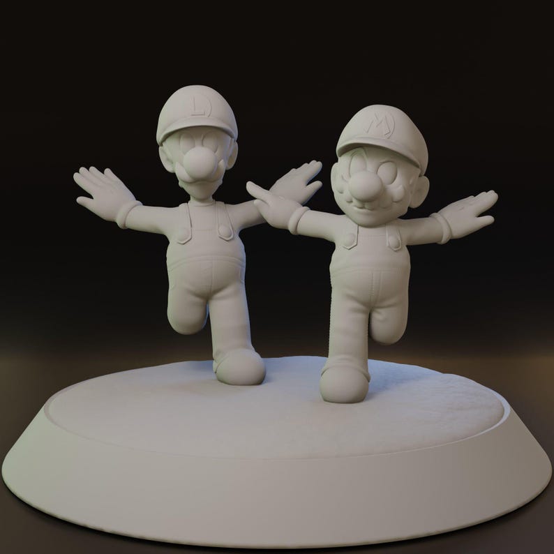 Super Mario and Luigi 3D STL Files Printable Models for Fans ...