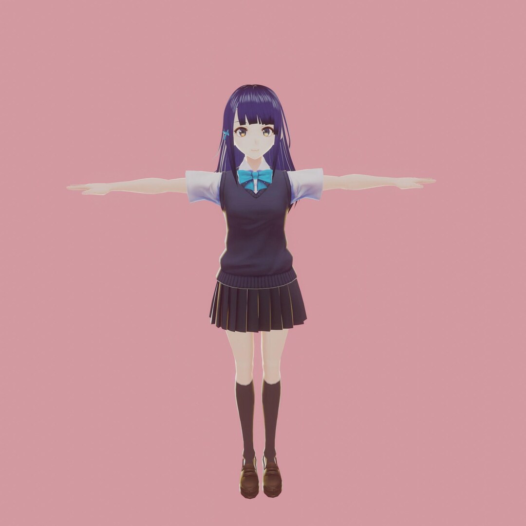 Kawaii Anime Girl Stl 3D Printing Files 3D Printer Asmvanime - Etsy