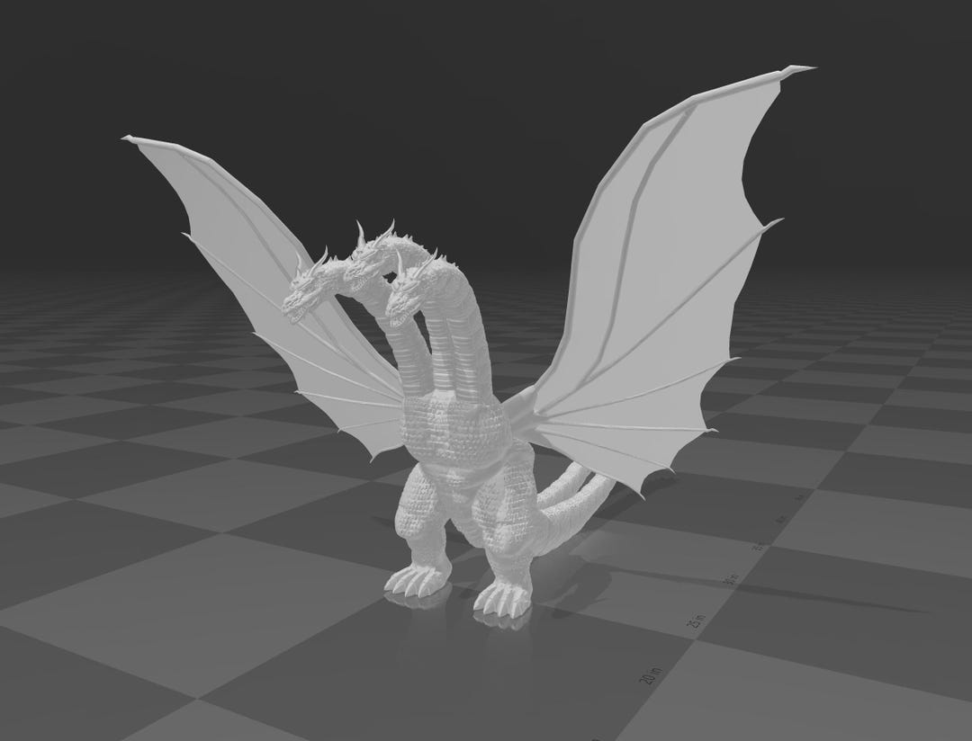 3D Ghidorah Model - Digital OBJ File - Kaiju Collection for Godzilla ...
