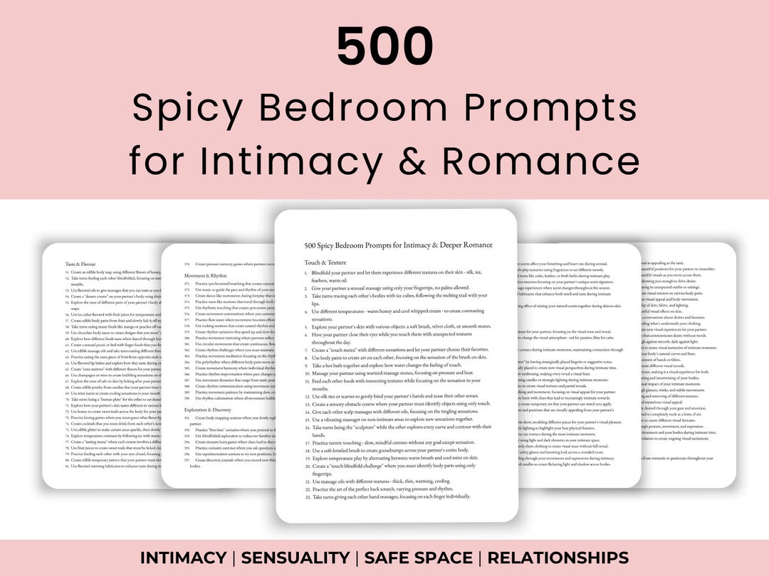 500 Spicy Couples Prompts, Physical Connection Intimacy, Romantic Date ...