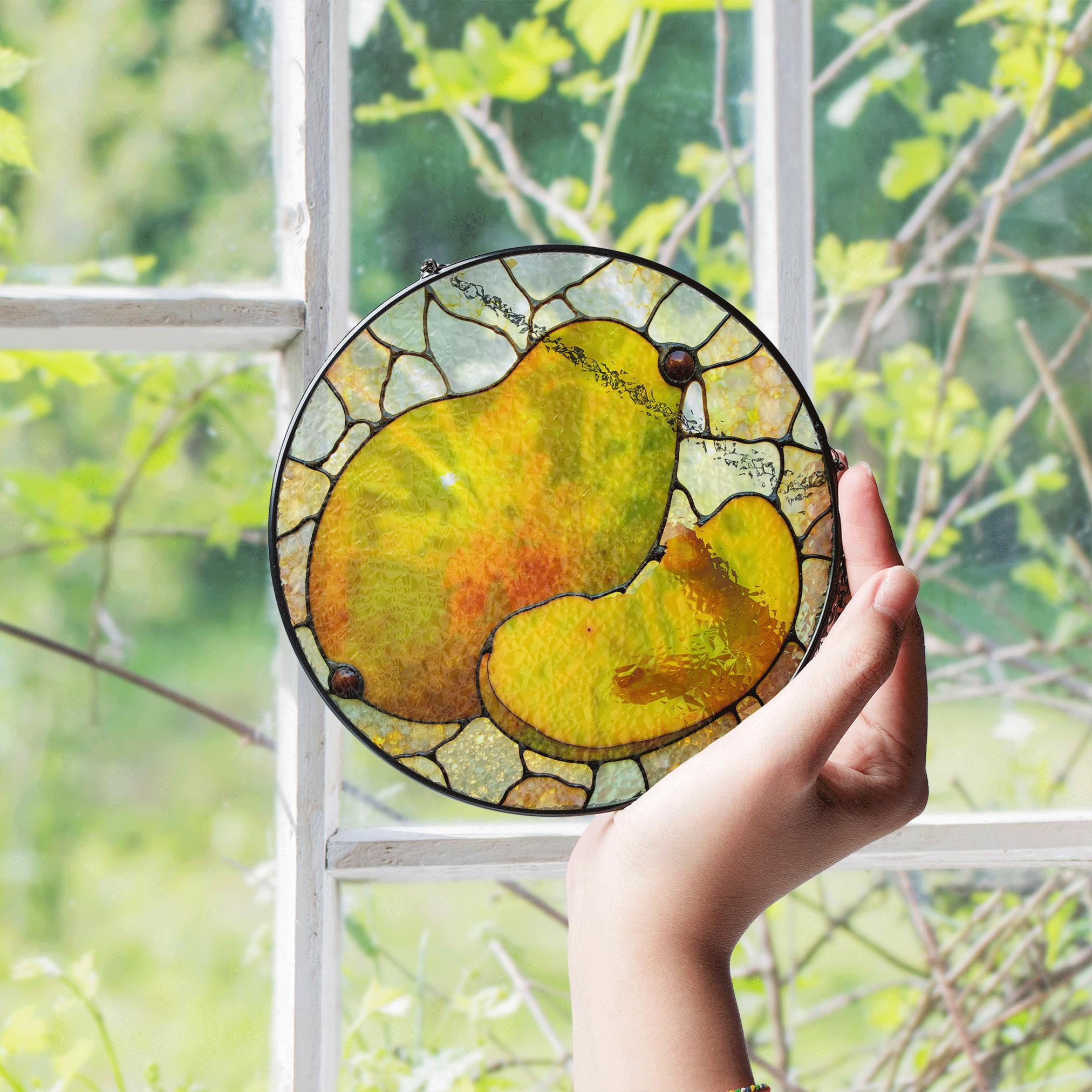 Stained Glass Mango Suncatcher Window Hanging Gift for Mom Friend - Etsy