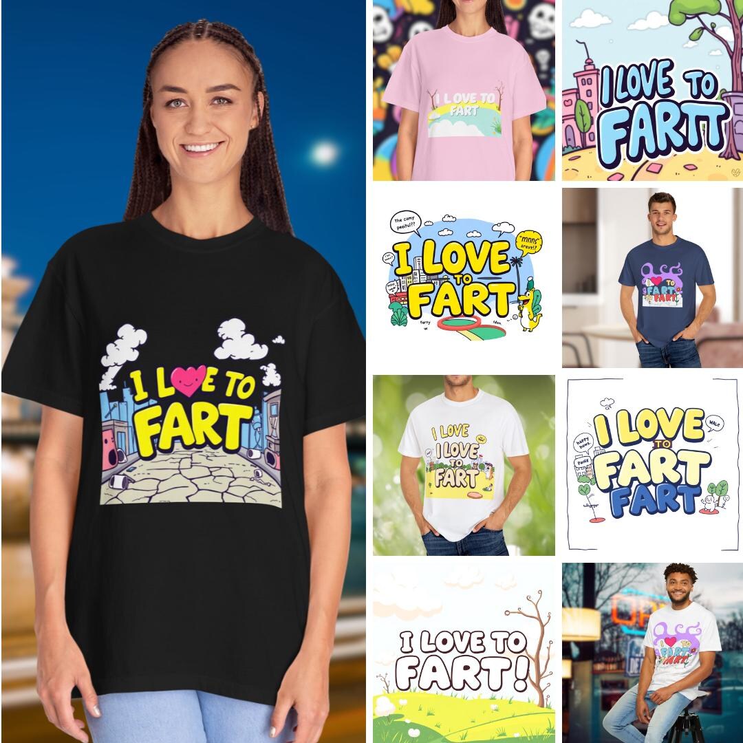 I Love to Fart Shirt Design Bundle, Fart Jokes, Gift for Farter, Funny ...