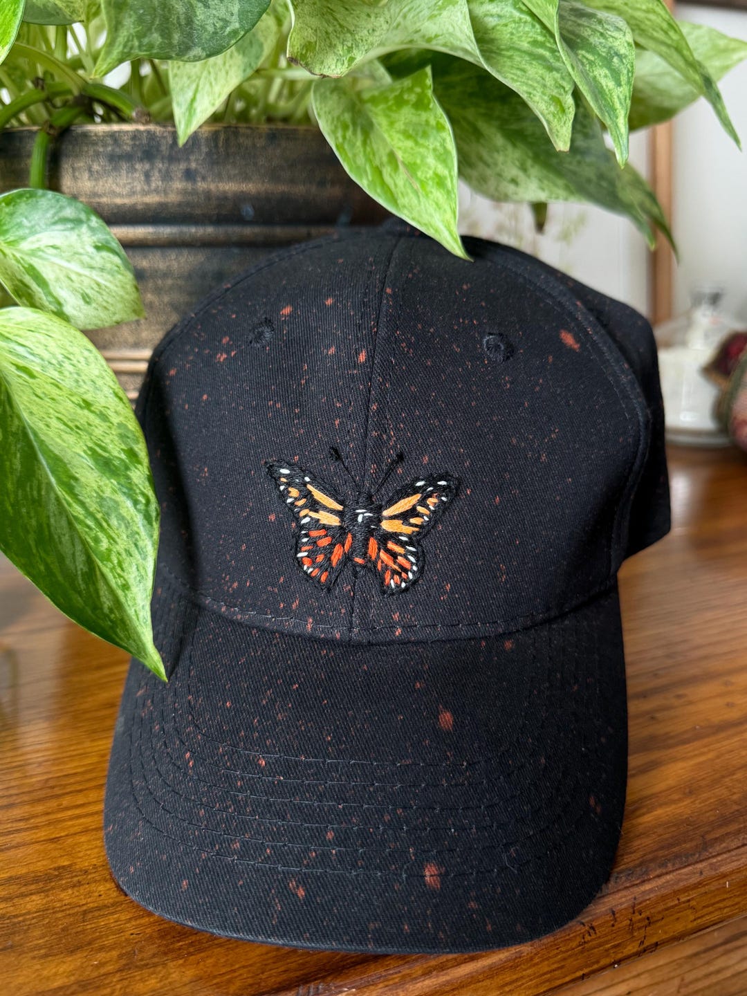 Hand Embroidered Monarch Cap - Etsy