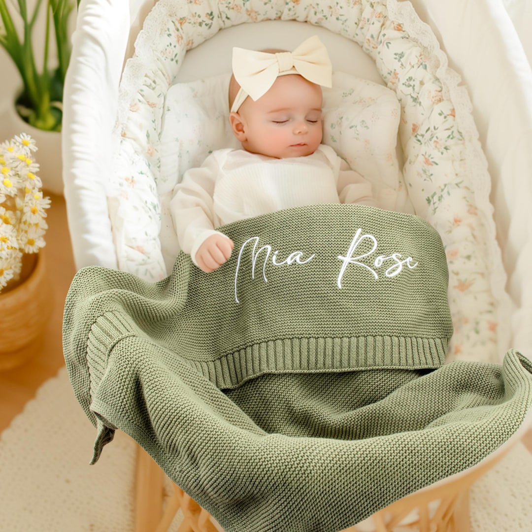 Personalized Baby Blanket With Name, Baby Blanke, Stroller Blanket ...