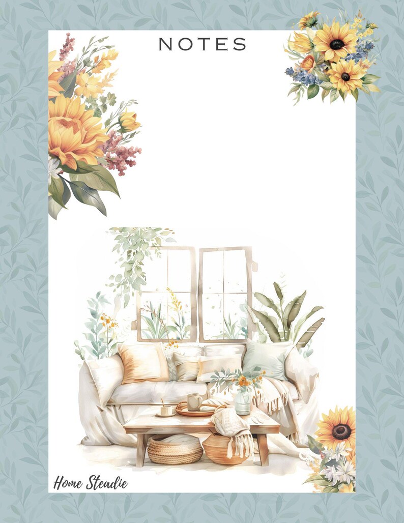 Notepad Sheet Set of 2 | Lazy Mornings Downloadable Print at Home ...