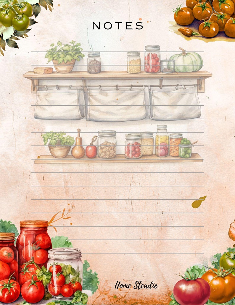 Tomato Paste Downloadable Notepad Sheet - Etsy