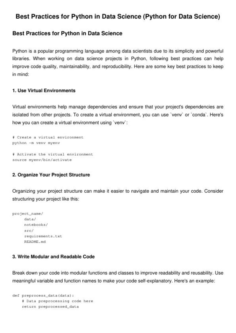 Python for Data Science: Beginner's Guide Ebook - Etsy