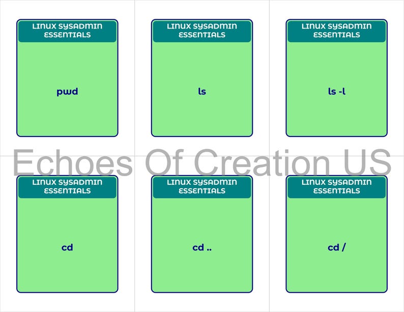 Linux Sysadmin Essentials Flashcards | Printable PDF Cheat Sheet | US ...