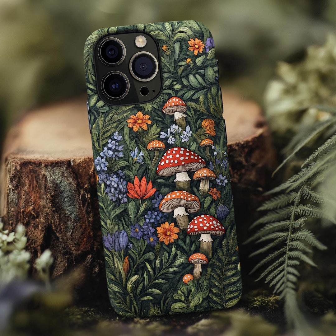 Cottagecore Mushroom Forest Phone Case for Iphone, Samsung Galaxy, and ...