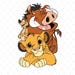 Lion King Timon, Pumba, Simba 'hakuna Matata' Walking Across Tree Log ...