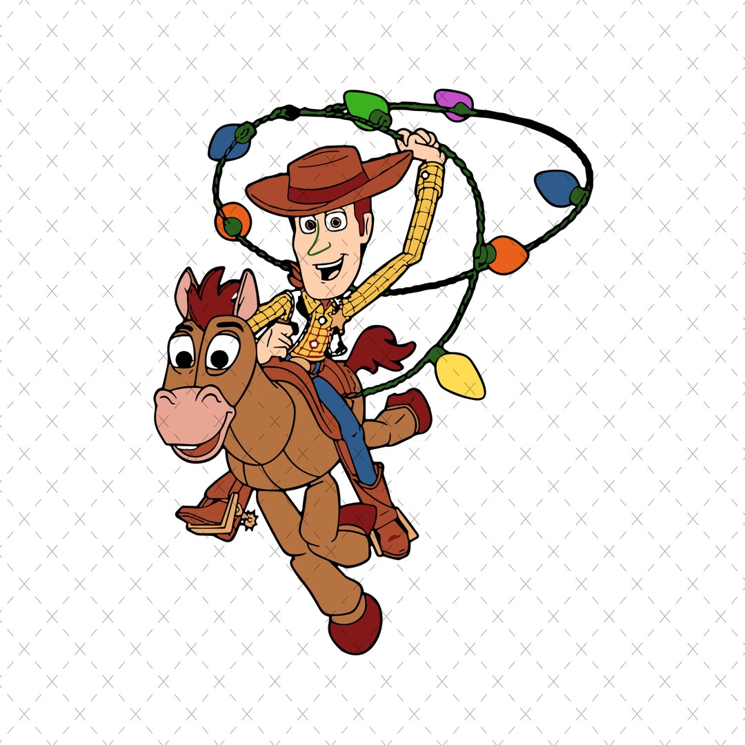 Toy Story Woody Christmas Lights PNG, Holiday Season (digital Download ...