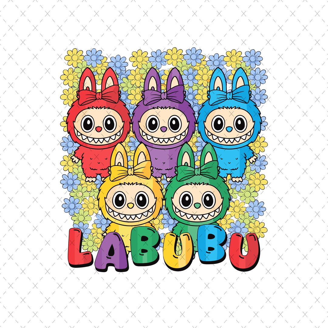 Kawaii Monsters Cliparts, Labubu SVG, Monster Tshirt Design, Labubuu ...