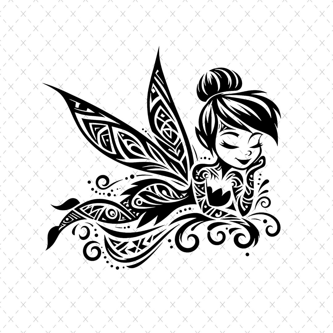 Tinkerbell Mandala SVG: Fairy Princess Cut Files (PNG, Clipart) - Etsy