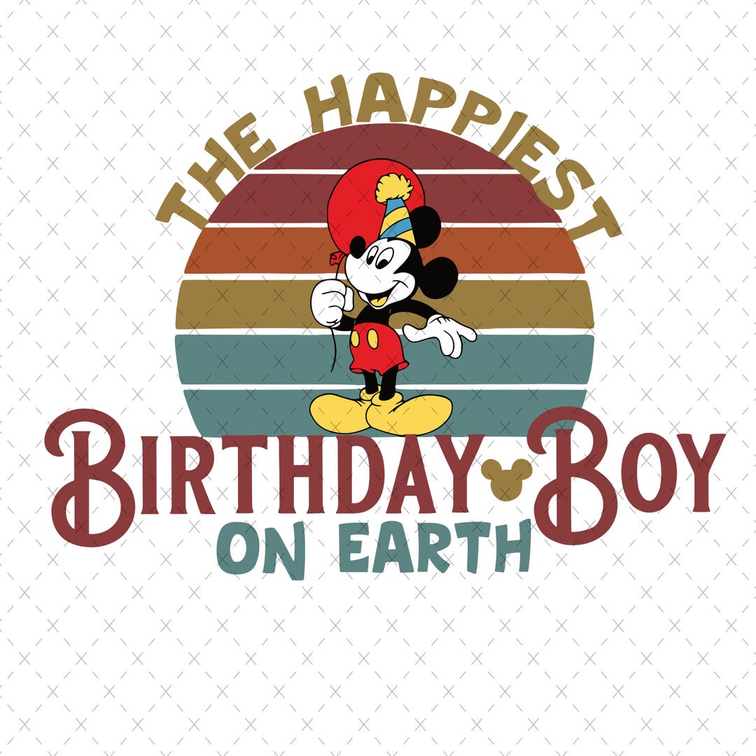 Mickey Mouse Birthday Boy SVG PNG: Family Trip Design (digital Download ...