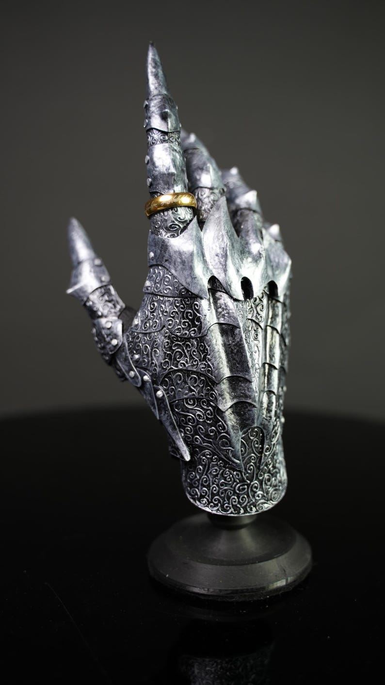 Hand of Dark Lord Sauron With Real Metal Ring, Sauron Hand, 3d Sauron ...