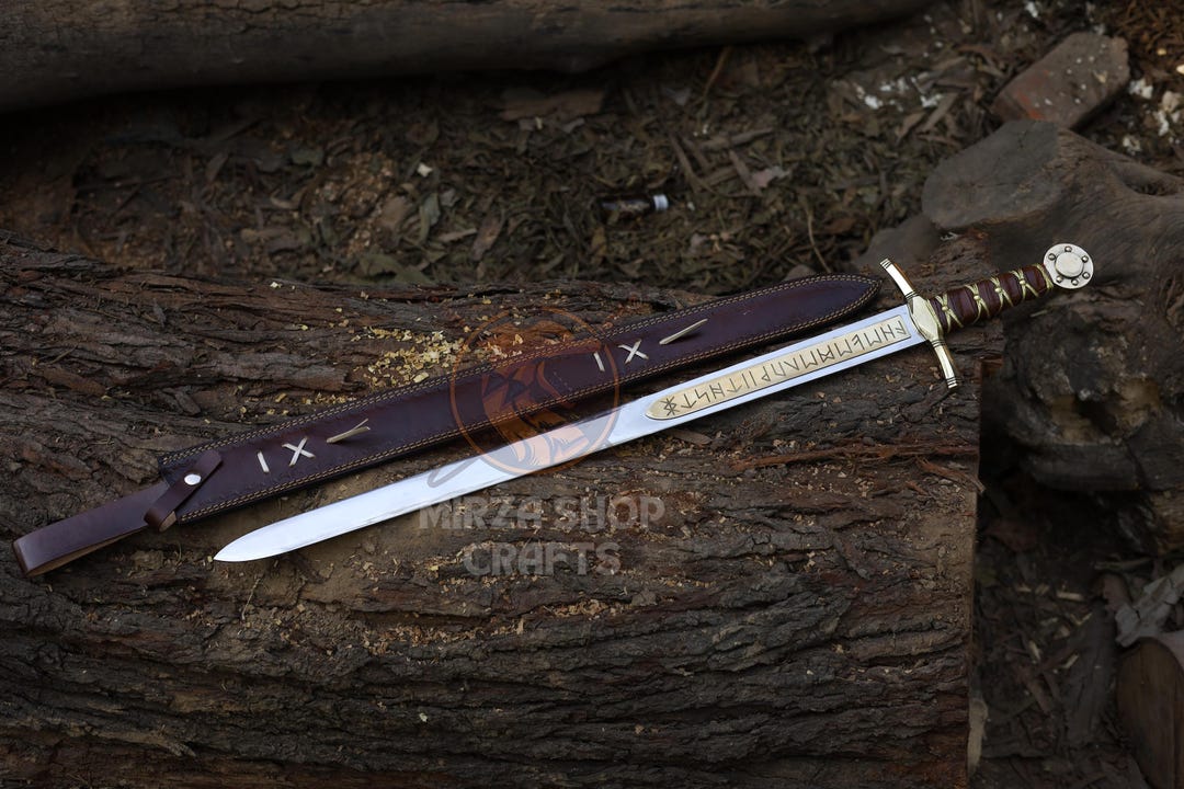 Merlin Excalibur Sword Knight Templar Sword, Medieval Viking Sword ...