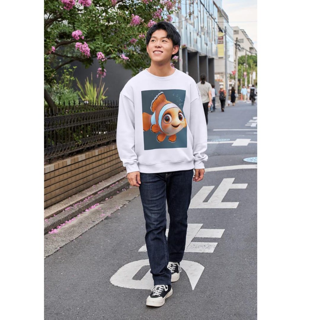 Cute & Scary Shark Vs. Nemo Sweatshirt – 3D Anime Hoodie – Aesthetic ...