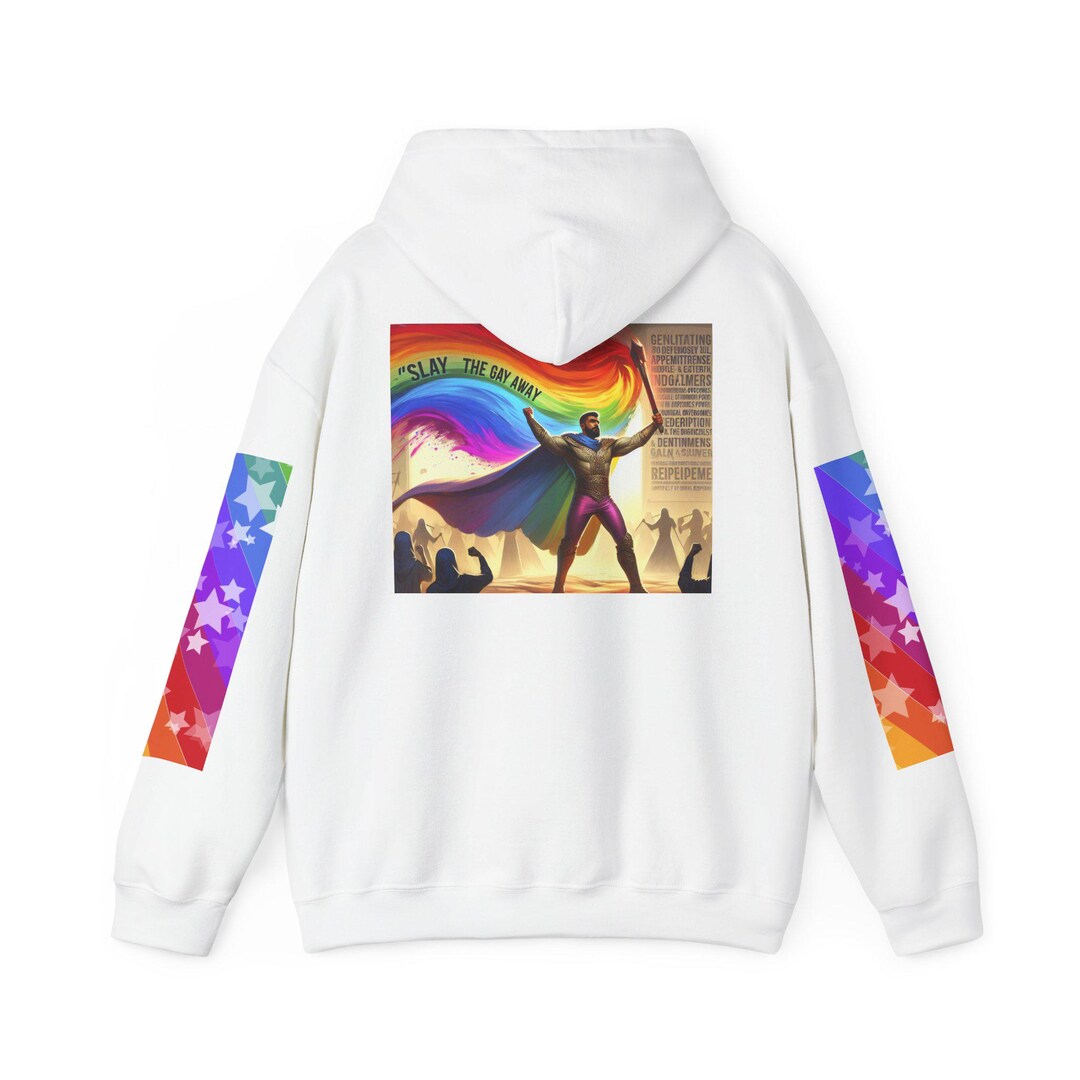 LGBT Rainbow Unisex Hoodie, Gay Pride Sweatshirt, LGBTQ Equality Jumper ...
