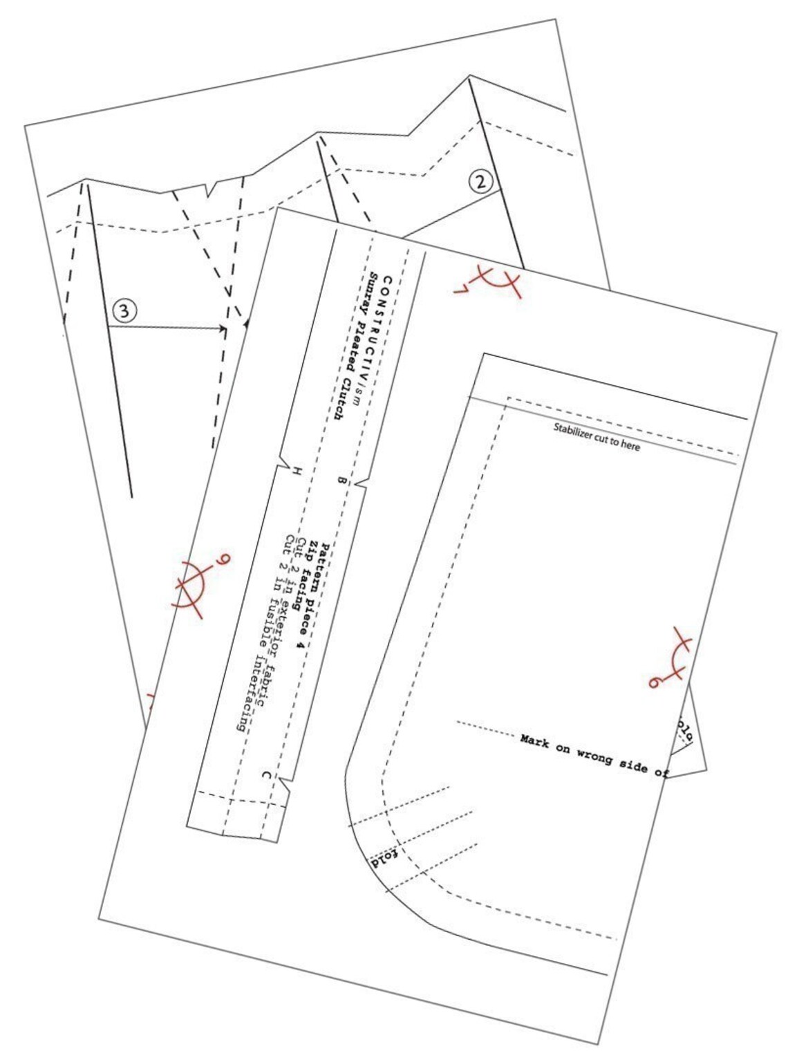 Sewing Pattern Pleated Clutch Purse Downloadable PDF - Etsy