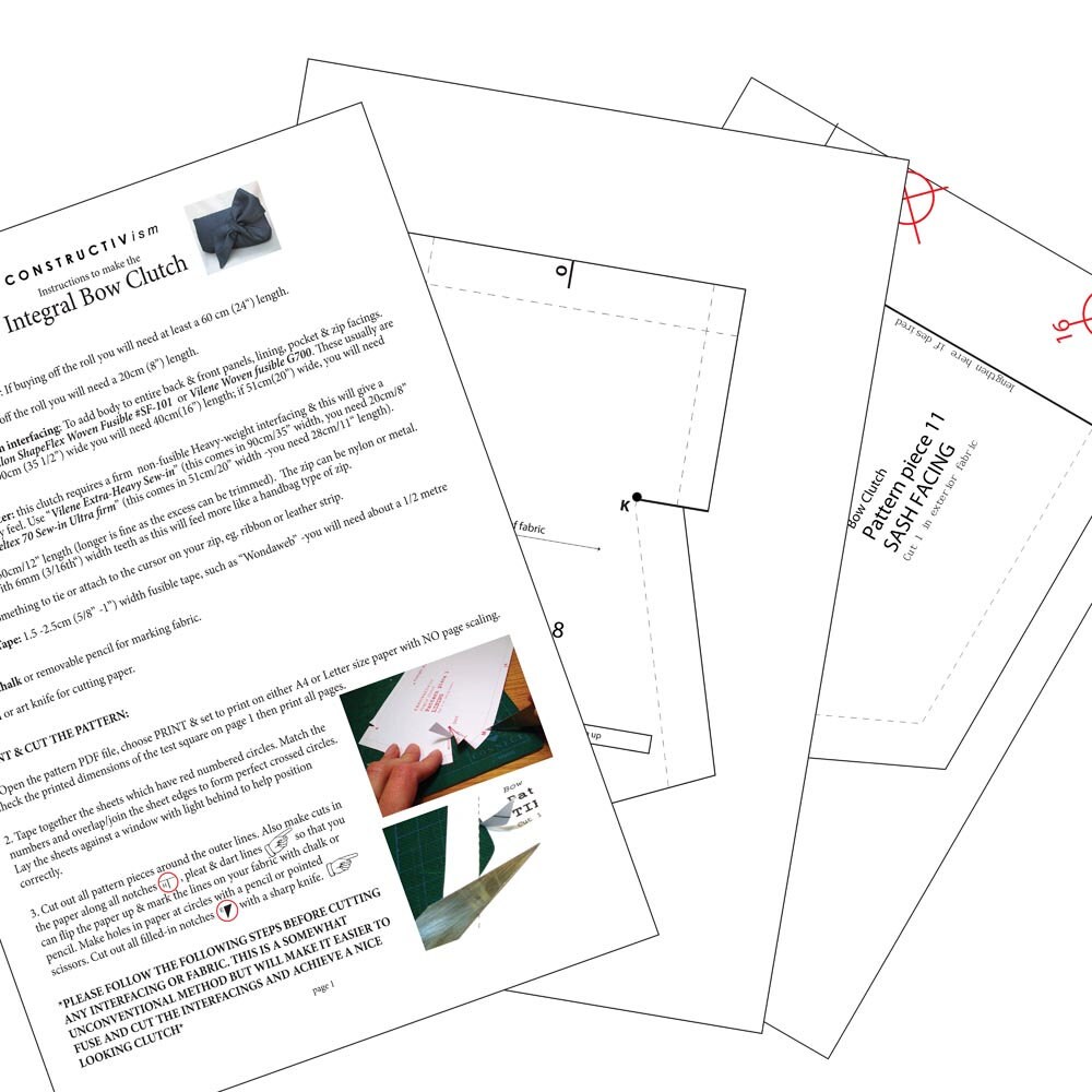 Clutch Sewing Pattern Bow Purse Digital PDF Download | Etsy