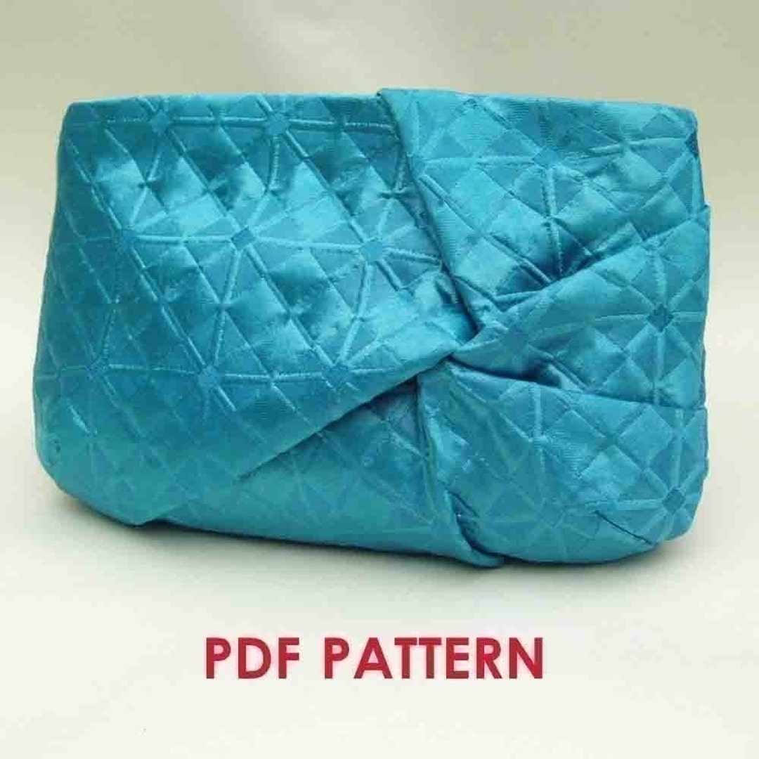 Clutch Purse PDF Sewing Pattern Download Twist Detail - Etsy