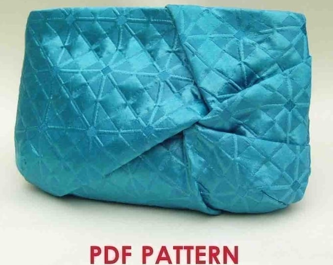 Clutch Purse PDF Sewing Pattern Download Twist Detail - Etsy