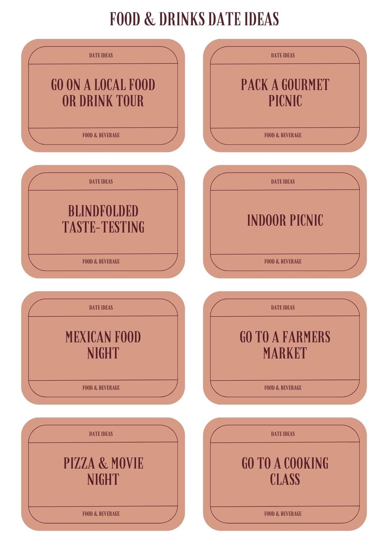 Date Night Cards Printable - Etsy