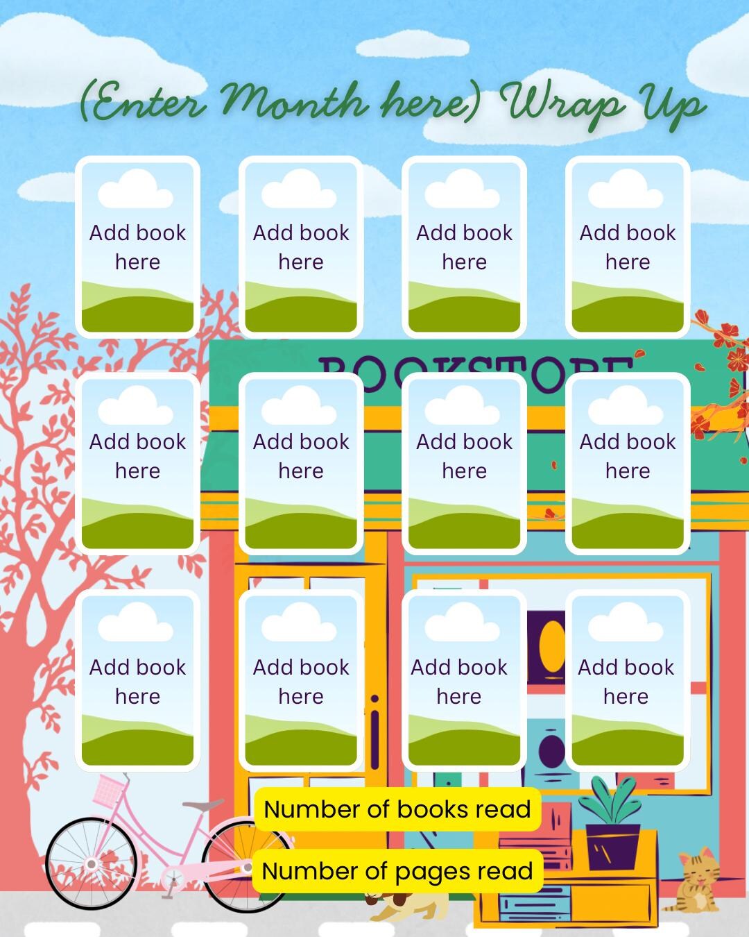 Monthly Reading Wrap-up Template: Digital Book Journal for Goodnotes ...