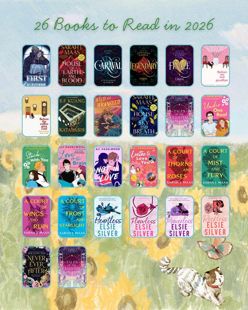 26 Books to Read in 2026 | Book Reading Challenge Canva Template ...