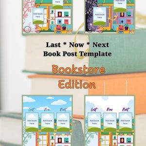 Last - Now - Next Instagram Book Post | Bookstore #2 Canva Template ...