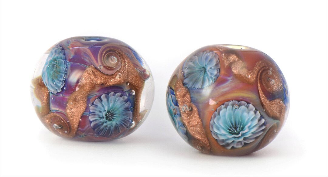 Ocean Anemone Bead, A Professional Video Tutorial for Lampwork Bead ...