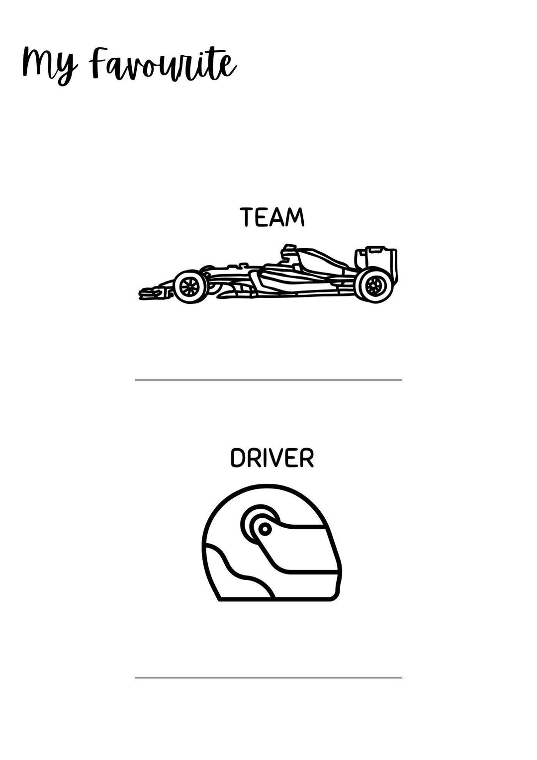 Formula1 Journal Coloring Book Race Diary Printable Pages A4 Format - Etsy