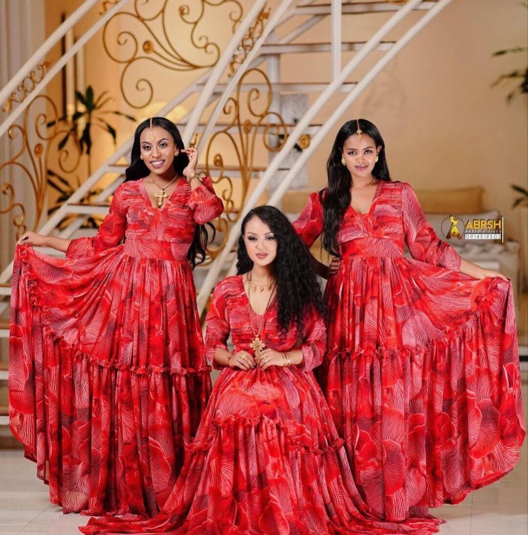 Shifone/ Chiffon Ethiopian Eritrian Traditional Kemis - Etsy