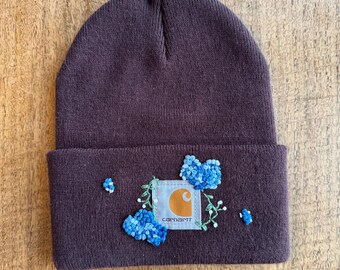 Hand Embroidered Stocking Cap - Etsy