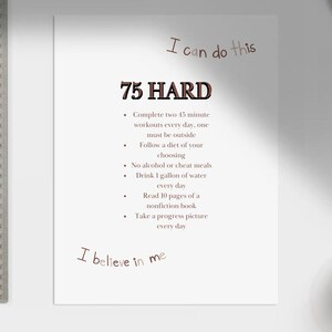 Printable 75 Hard Tracker - Etsy