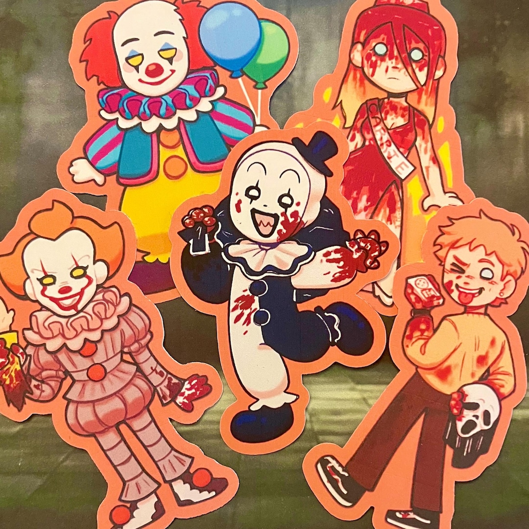 Horror Character Stickers - Etsy