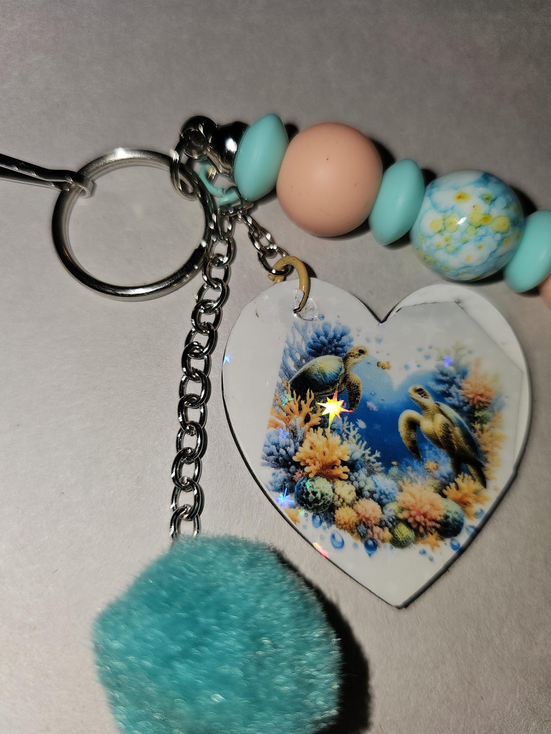 Ocean Sea Turtles Beaded Keychain - Etsy