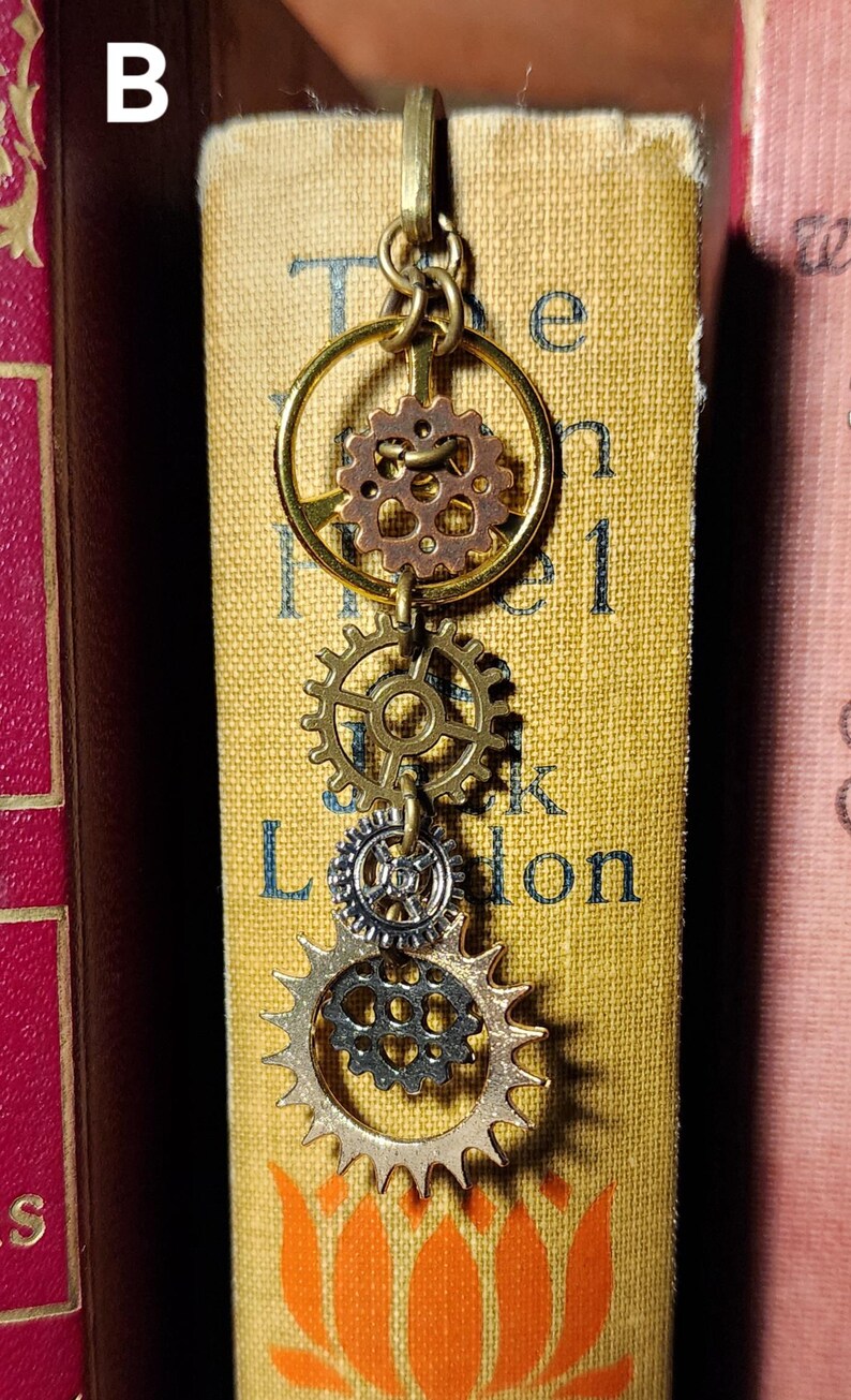 Steampunk Gear Bookmarks - Handmade Hook Bookmarks - Etsy