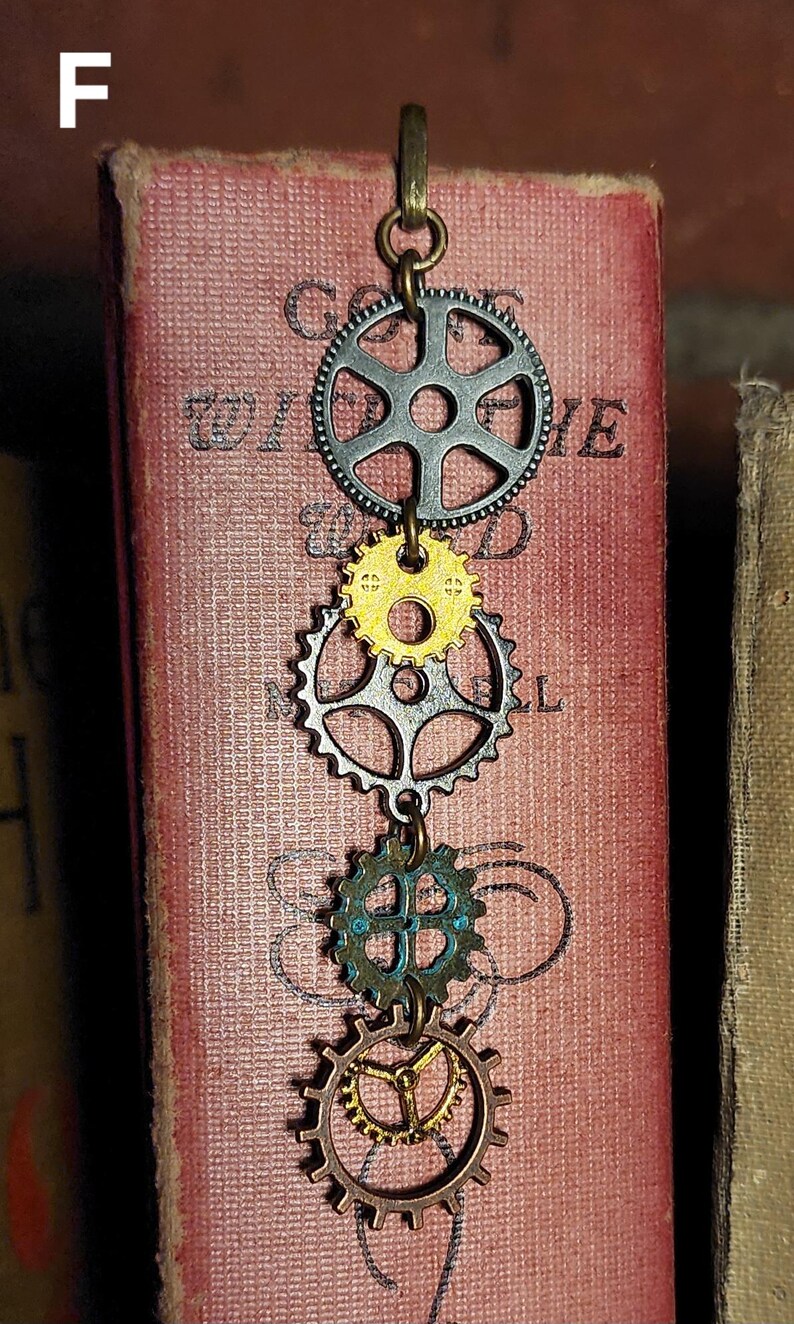 Steampunk Gear Bookmarks - Handmade Hook Bookmarks - Etsy