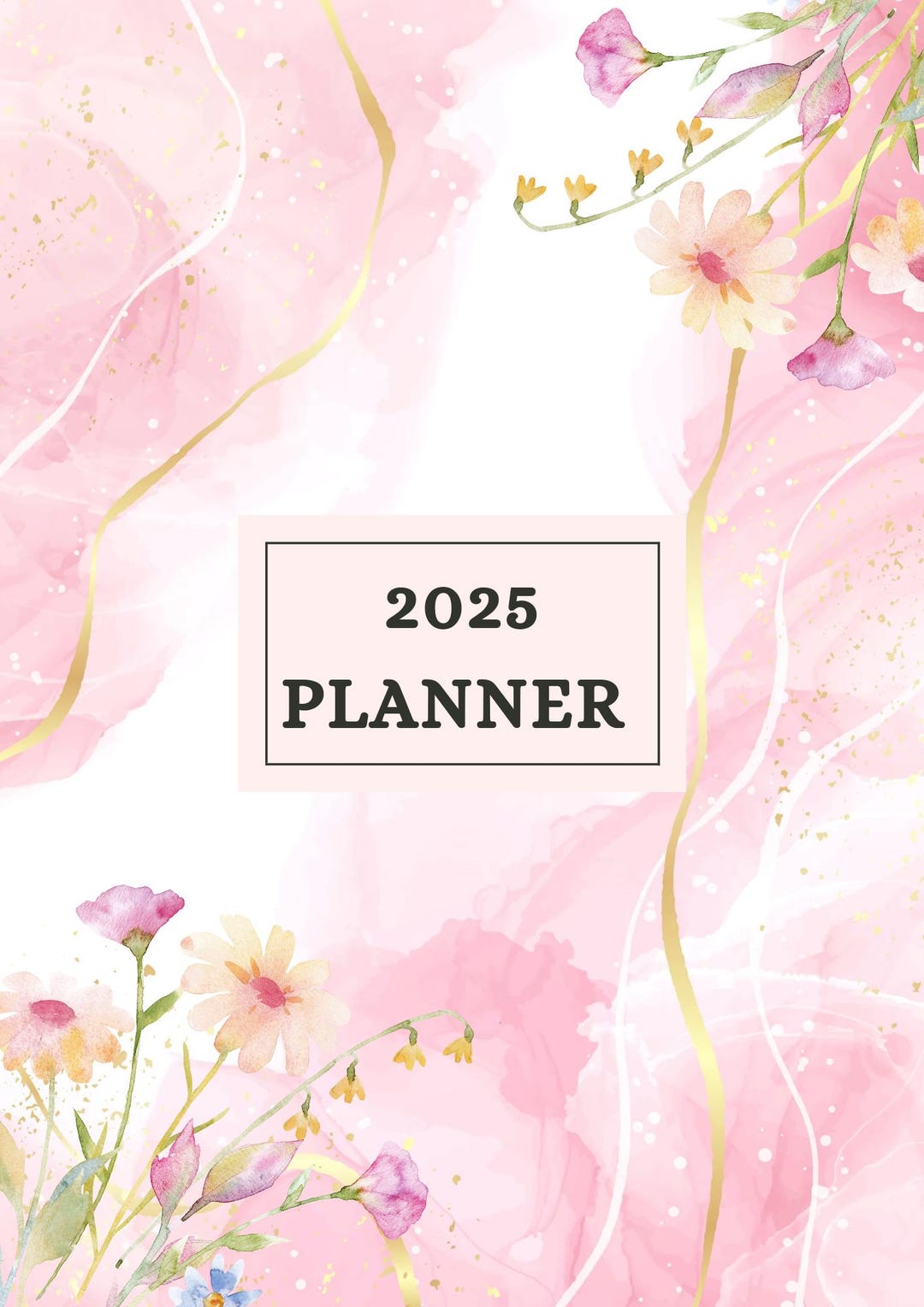 2025 Monthly Planner Printable, A4/a5/letter/half Size, Monthly ...