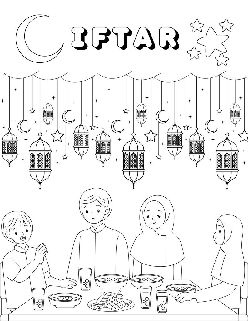 Ramadan Coloring Pages - Etsy